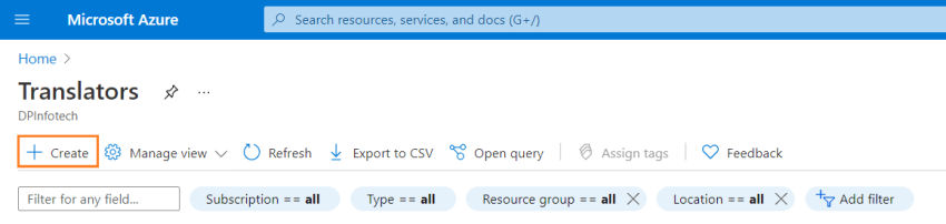 Translate Document from One Language To Another - Azure Cognitive ...