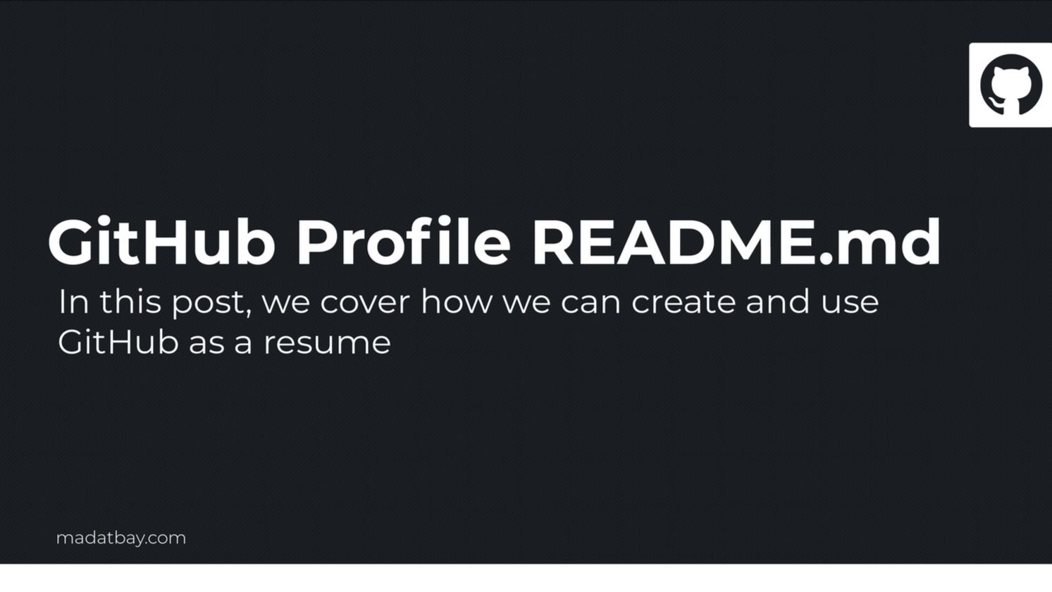 Create Stunning Resume On Github With Github Profile Readme Md Madat