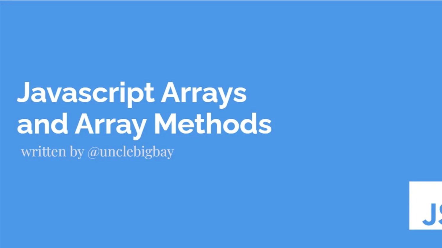 Javascript Arrays And Array Methods Ayodele Samuel Adebayo Tealfeed