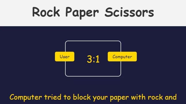 Rock Paper Scissor Game Using Html Css And Js Parul Singh Tealfeed