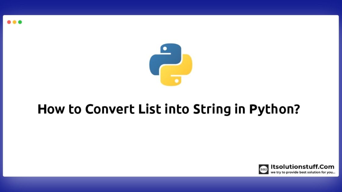 Python Convert List Into String Example Hardik Savani Tealfeed