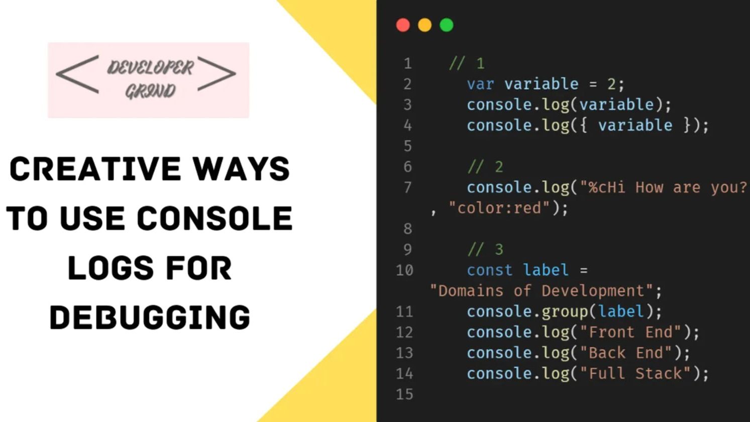 Creative Ways To Use Console Logs For Debugging DEVRAJSINH